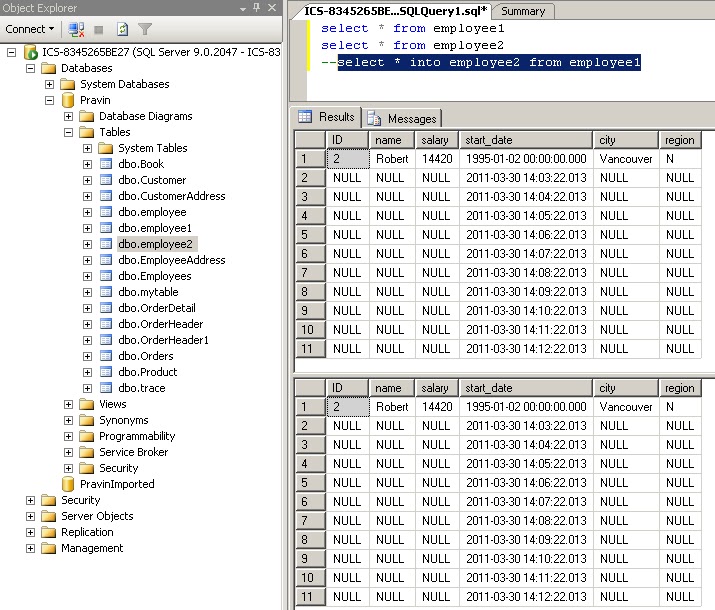Microsoft Sql Server Dba Copy Data From One Table To Another Table