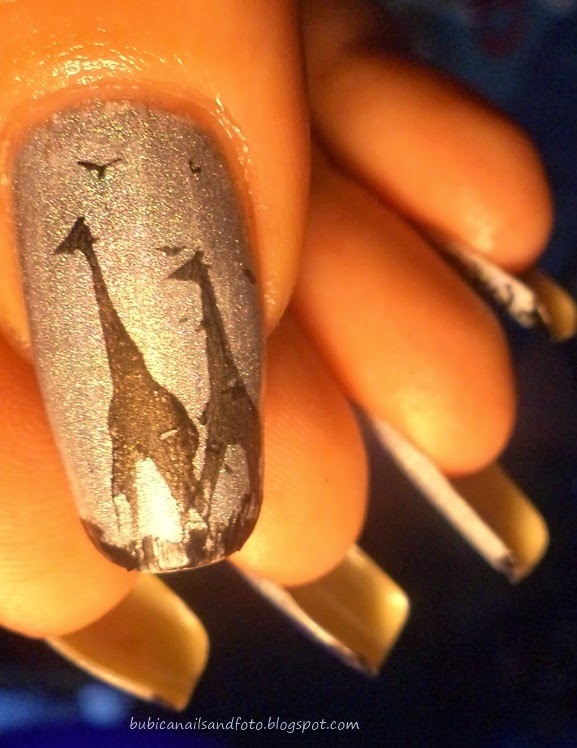 simple nails: 1705 MoYou stamping nail art , giraffe nail art on ...
