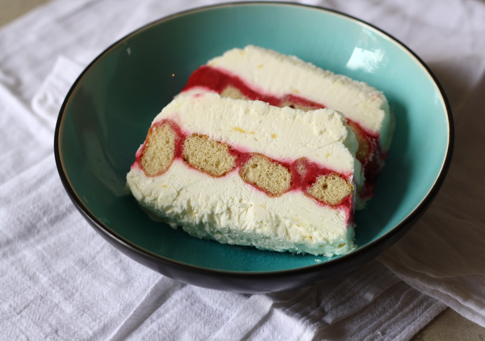 sunday sweets: lemon-raspberry semifreddo