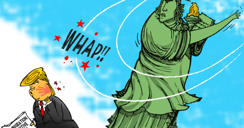 Daily Free Take-Out: Cartoons: Lady Liberty speaks up