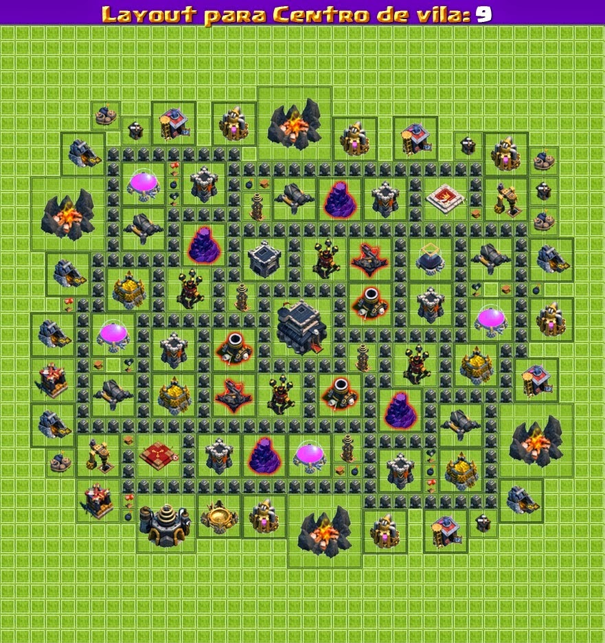 Dicas Clash Of Clans 'LayOuts': Cv nivel 9