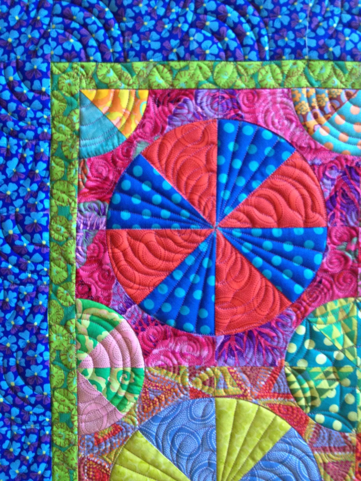 Sewing & Quilt Gallery: A Second Case of Busy & Colorful