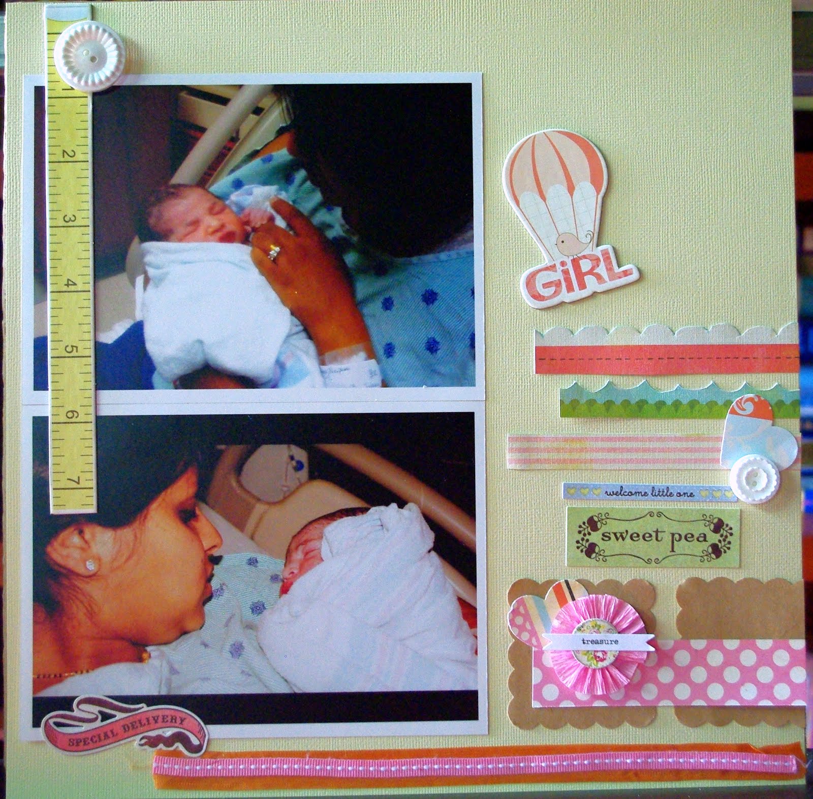 Rainbow Scrapbooks: more baby album pages