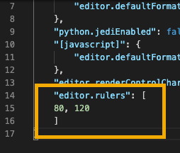 How-To:: 1 way to add vertical rulers in Visual Studio Code