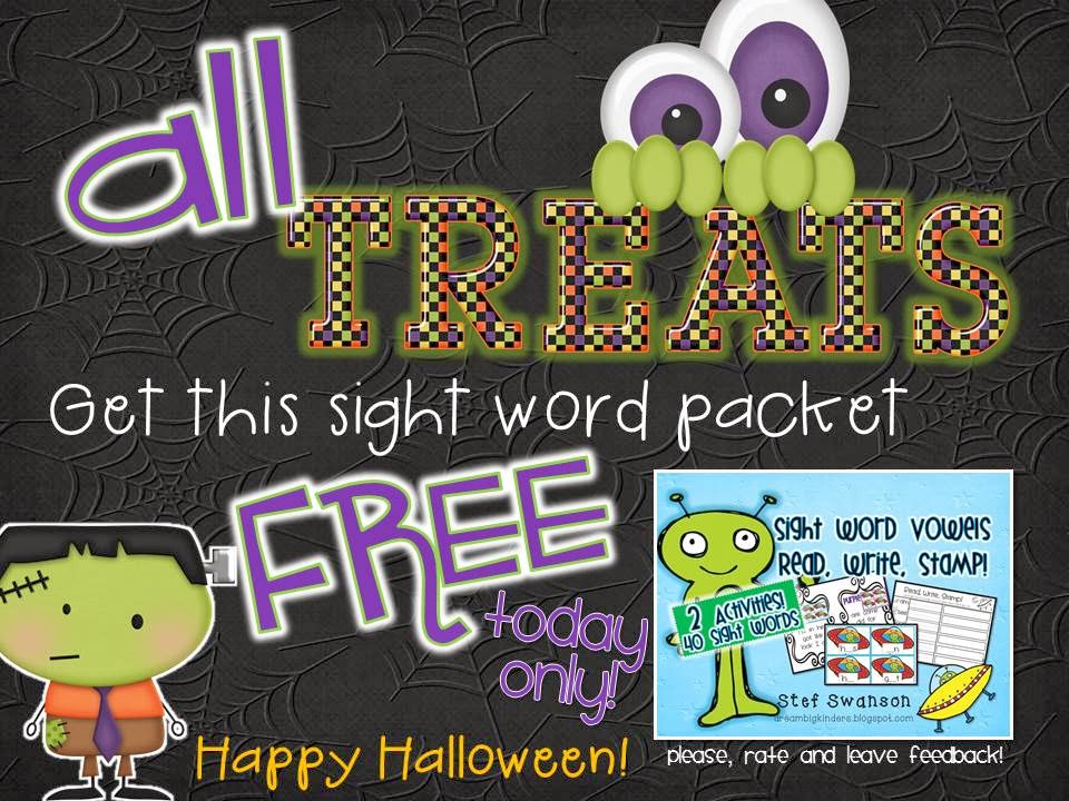 Dream Big Kinders: All Treats Halloween FREEBIE!