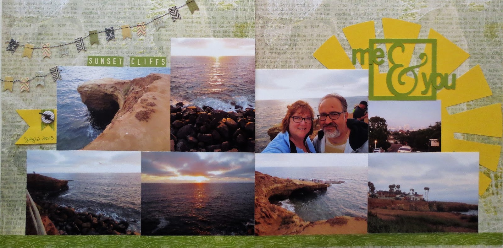 Random Memories: Two Page Scrapbook Layout - "Me & You"