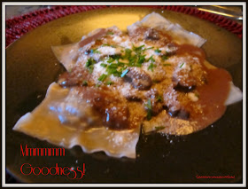 Sew what's cooking with Joan!: Short Rib Ravioli with Mushroom sauce!