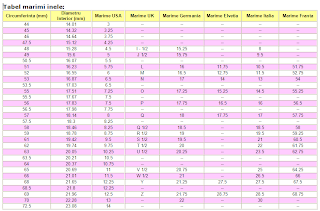 Alin David. Bijuterie de autor. Bijuterii din argint.: Tabel marimi ...