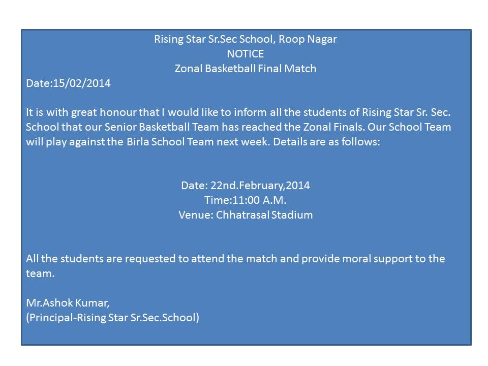 Rodrick Writes: How to write correct Notices in grade 11 and 12