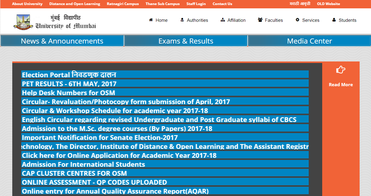 Steps to Check Mumbai University All Exam Result 2017 at mu.ac.in ...