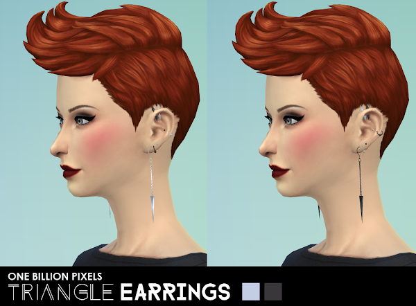 Triangle Earrings & Piercings Add On - One Billion Pixels