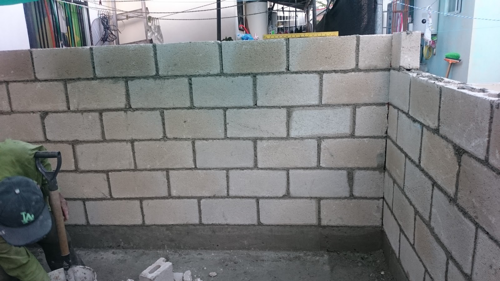 Mr Repara: Muros para barda en patio con losa de vigueta en salida de ...