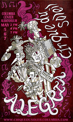 Ethan Mongin Illustration | Design : Cirque du Soleil Alegria Poster