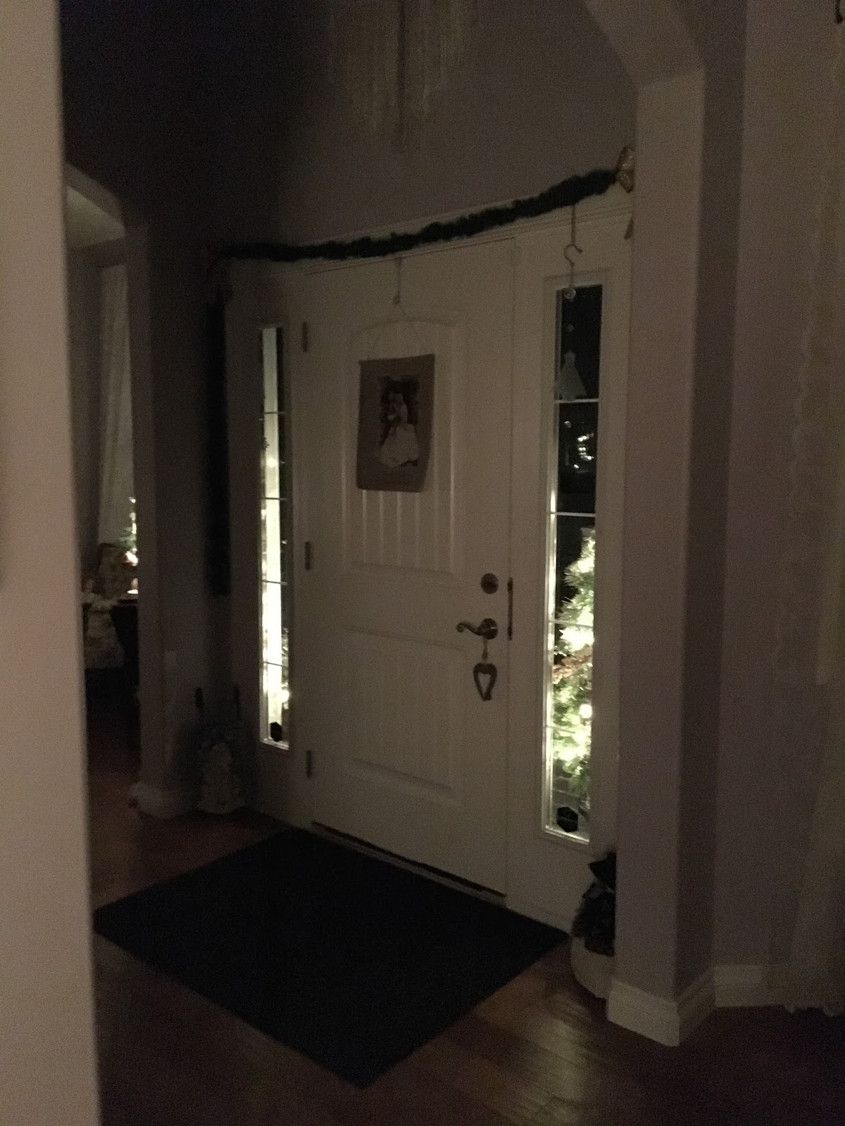Our Little Cottage in the Big Woods: Front Door Scene.