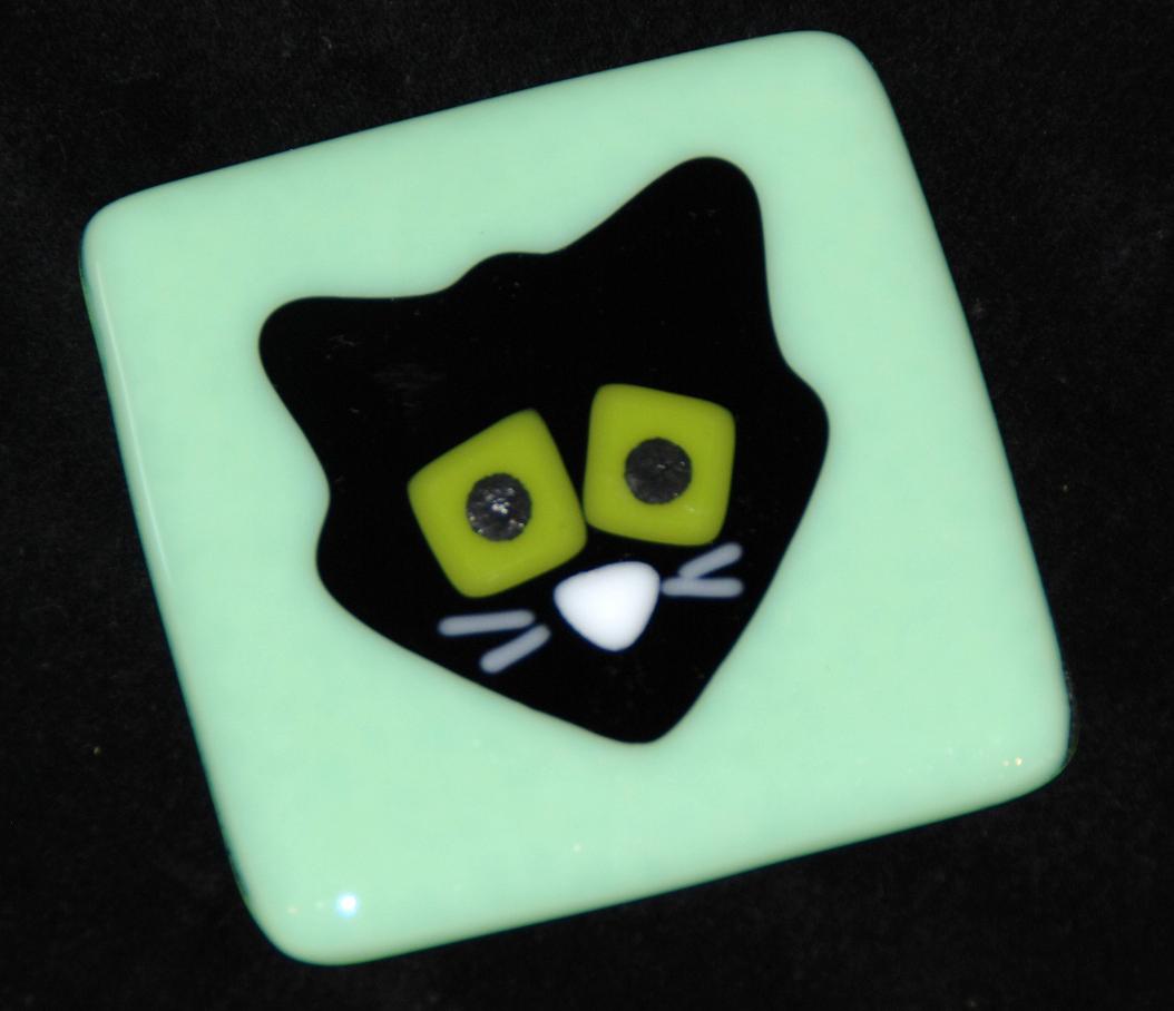 Omega Glass: Fused Glass Art that's Ridiculously Cool: Cat Faces on ...