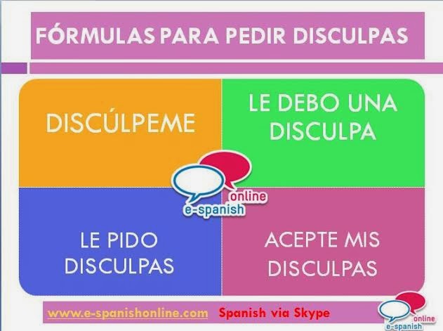 Η ΙΣΠΑΝΙΚΗ ΓΛΩΣΣΑ ΣΤΗΝ ΕΛΛΑΔΑ: PEDIR DISCULPAS EN ESPAÑOL