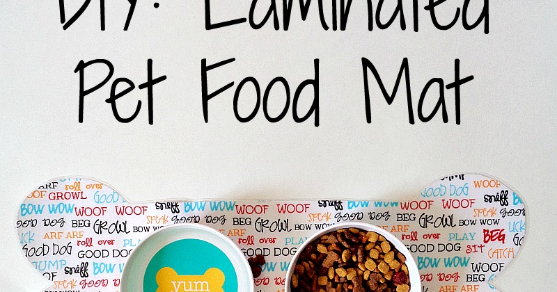 DIY: Laminated Pet Food Mat - Running With A Glue Gun