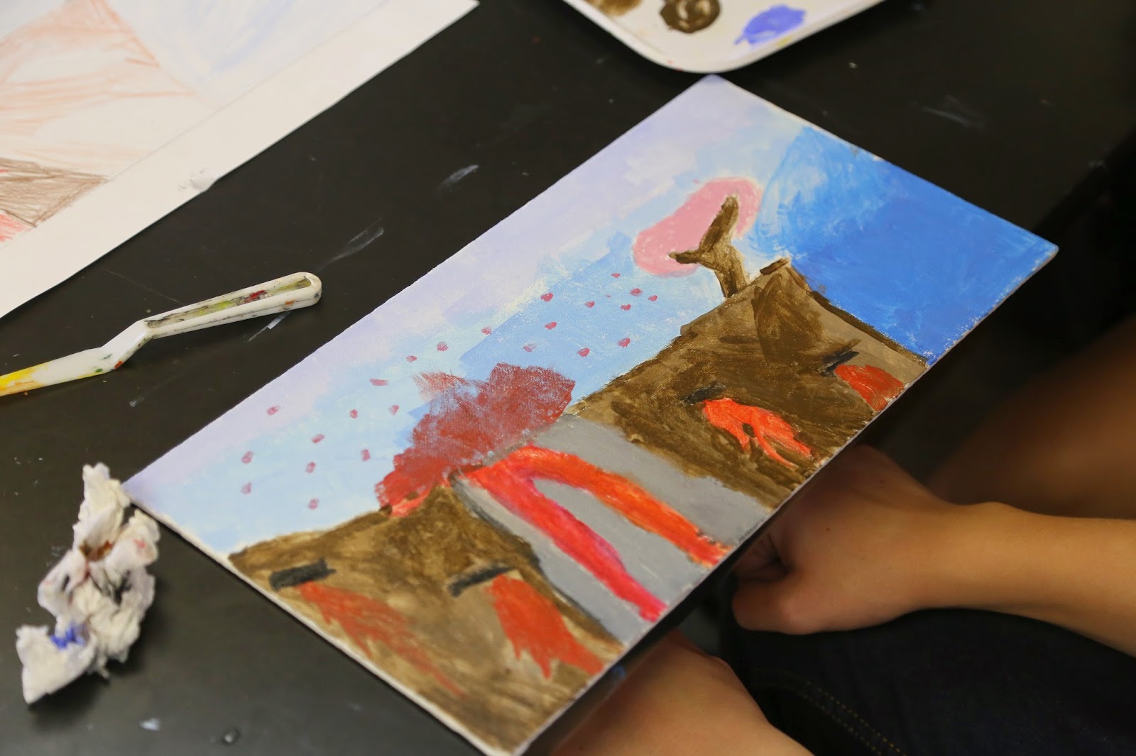 Grauer Art: Landscape painting, 7th Grade Art