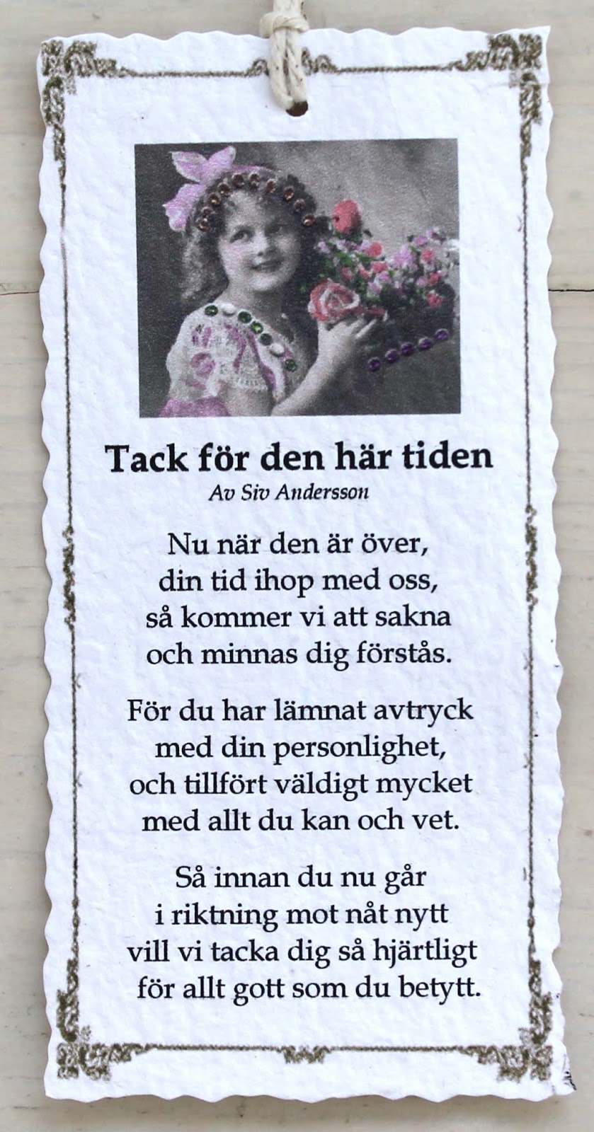 Annas idéer bloggbutik: Diktkort!