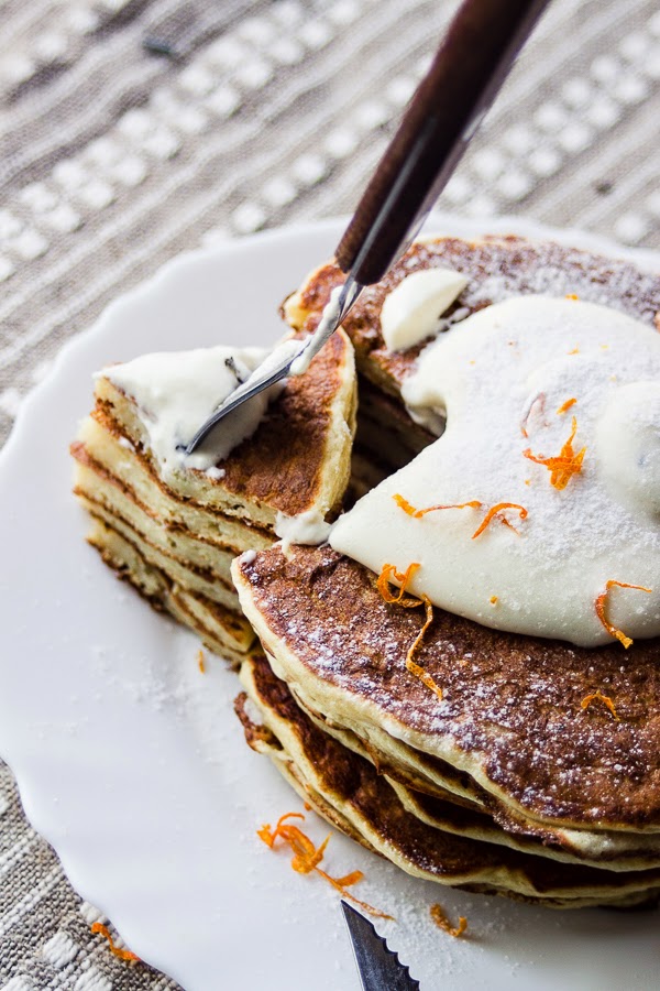 Orange Rosemary Pancakes w/ Lavender Honey Whipped Cream | This is a ...
