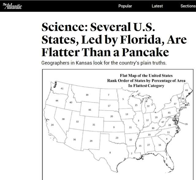 Flat Earth Matters: 13) งานวิจัยจัดอันดับความราบเรียบของรัฐต่าง ๆ ใน ...