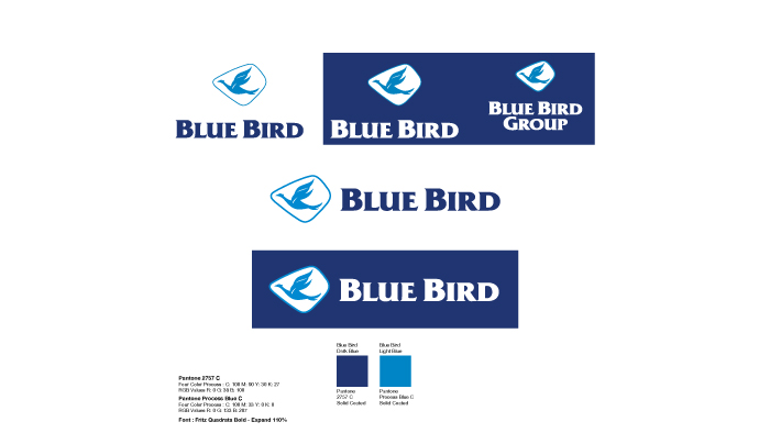 Blue Bird Taxi Logo