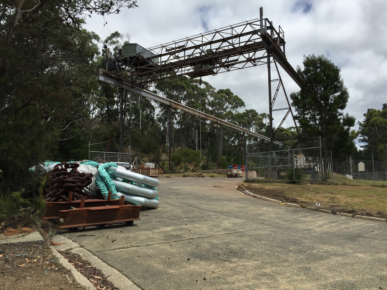 Huon View: Old pulp mill site at Port Huon