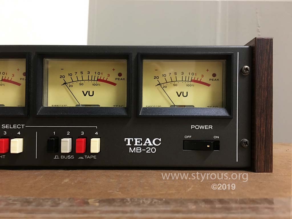 The Styrous® Viewfinder: TASCAM ~ Teac MB-20 meter bridge