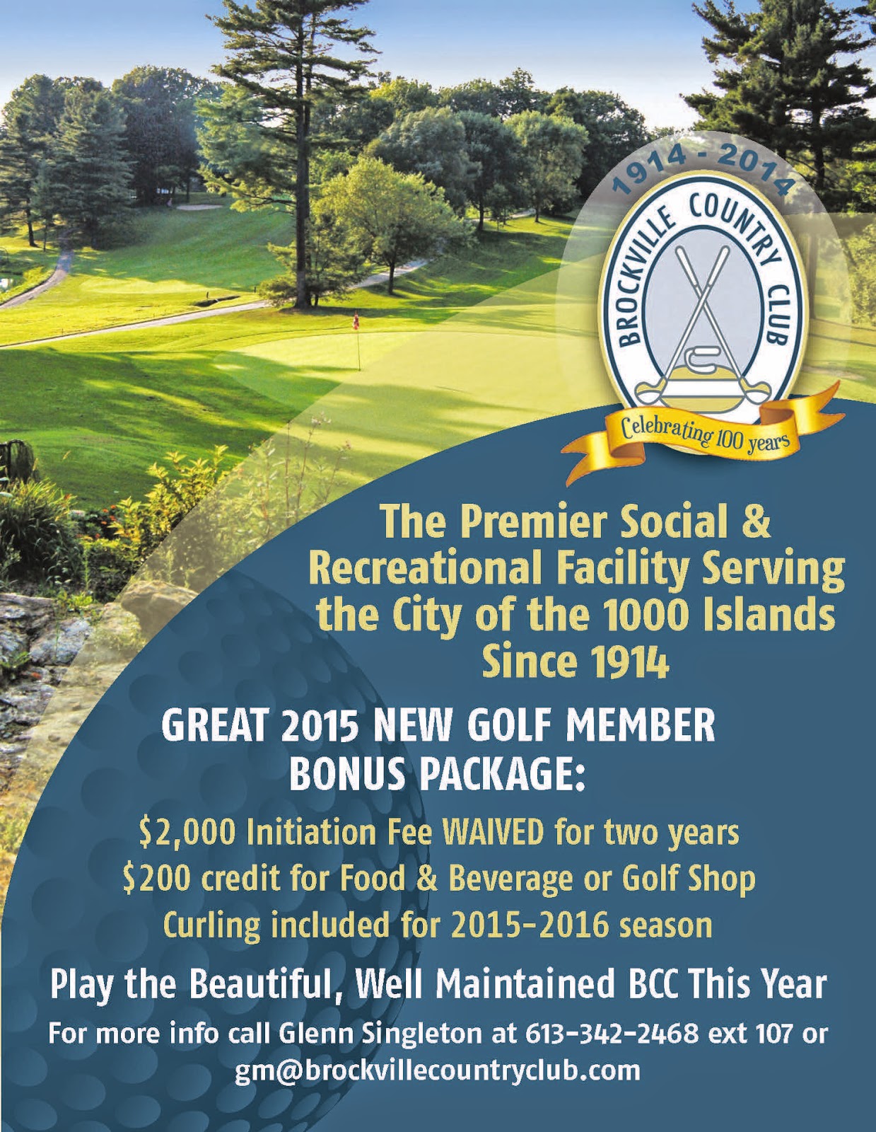 Brockville Country Club News: Golf Season Almost Here - Think BCC ...