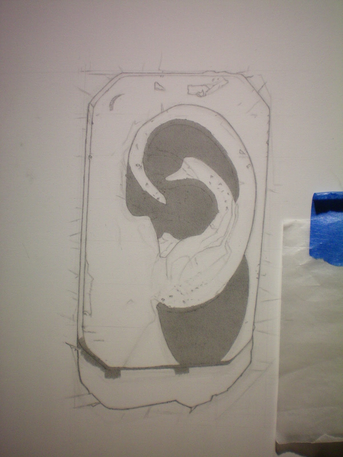 ARTHUR HAYWOOD: Ear Cast Drawing Process, Part 1