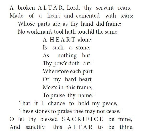 the altar, by george herbert