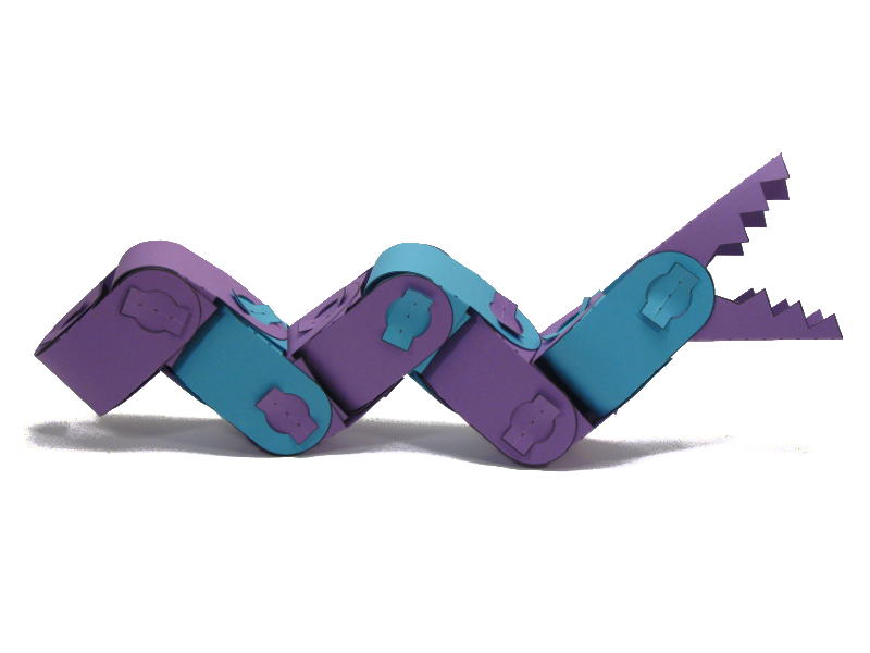 Paper Poseables: Poplocks Snakebot
