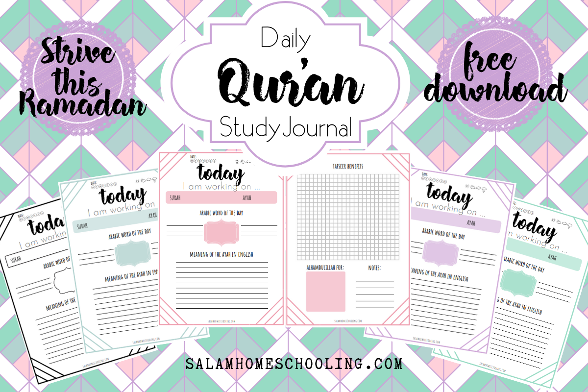 Iman's Home-School: FREE Qur'an Study Journal & Notebook
