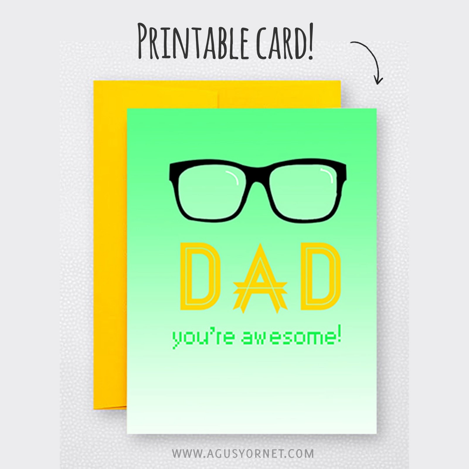 Printable Father's Day Card/ Tarjeta Dia del padre imprimible | Agus ...