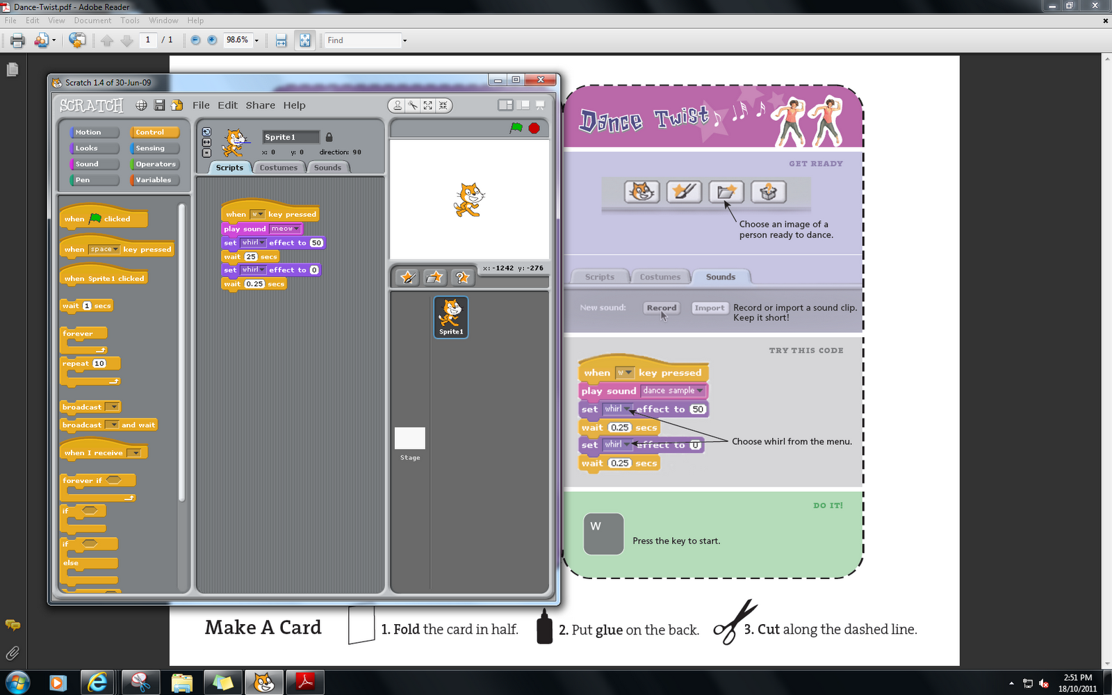 ICT-Lauren: Scratch -- Dance twist
