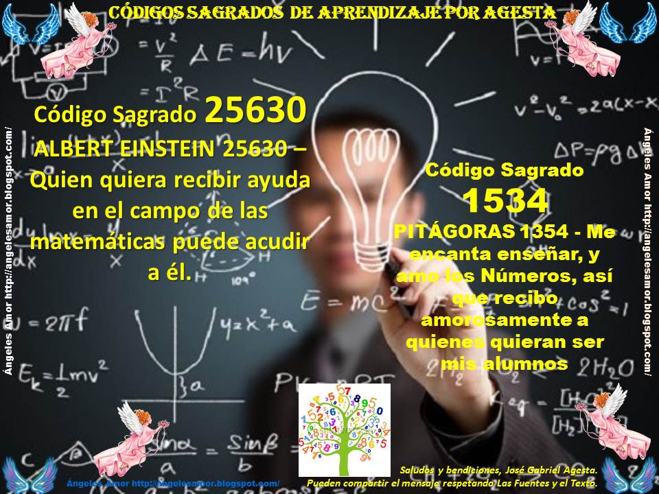 Ángeles Amor: RECOPILACIÓN CÓDIGOS SAGRADOS PARA LOS ESTUDIOS Por Agesta