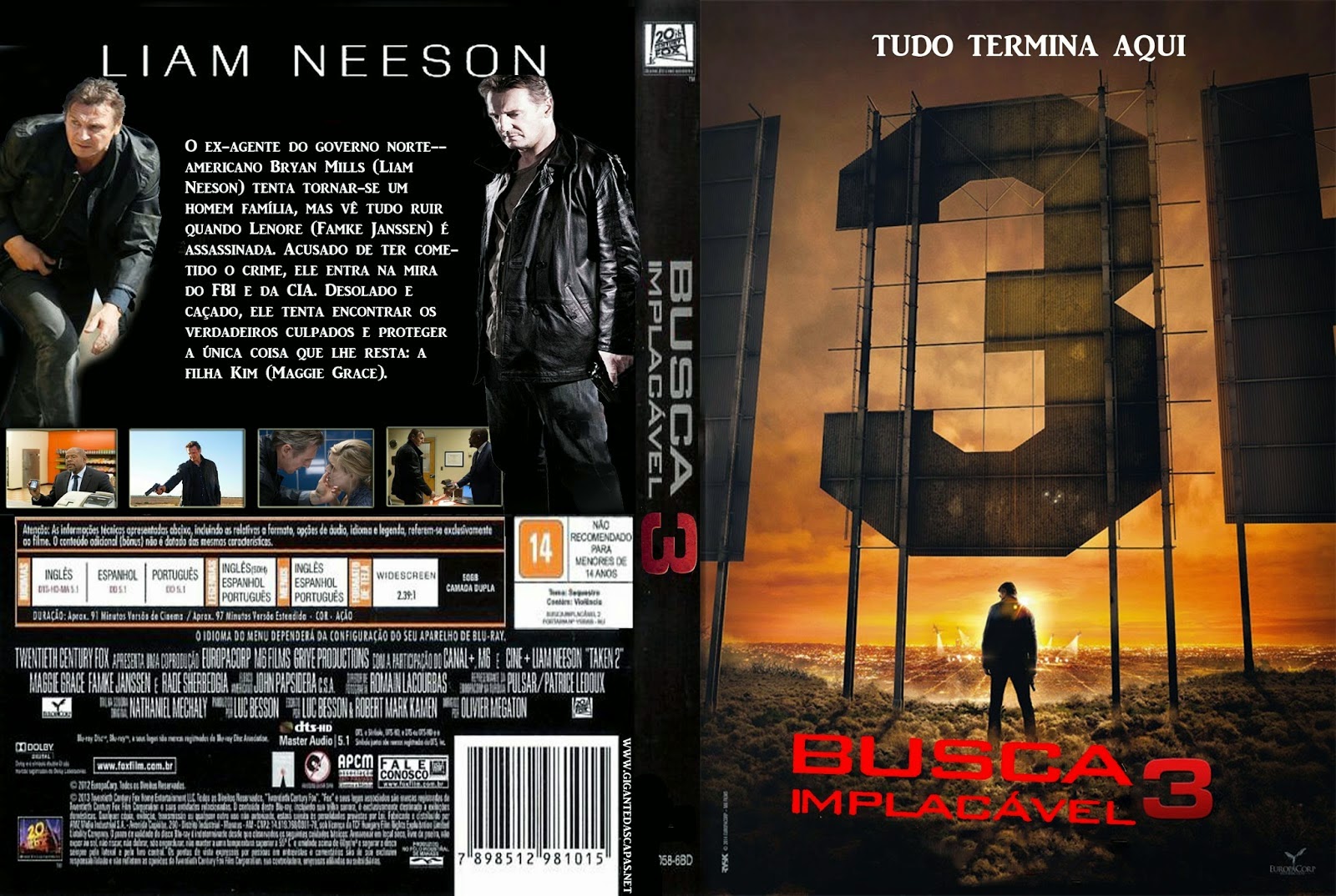 Capa Busca Implacável 3 - O Melhor em capas do Brasil