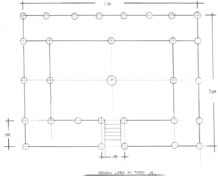 Sketsa Denah dan Tampak Lobo Toro - Kakarmand Palu