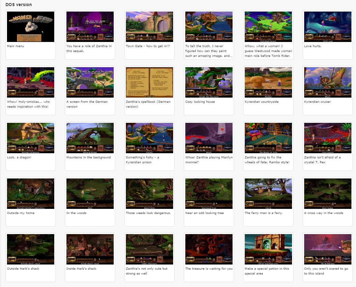 304: Screenshot sources for adventure games