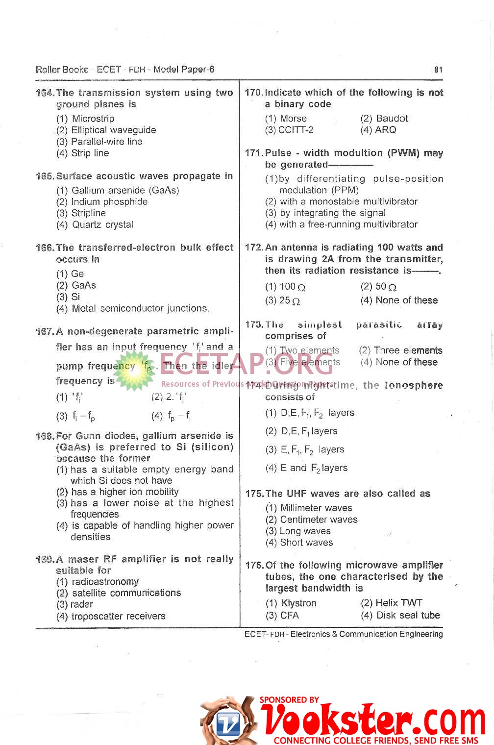 ECETAP - 2016, Previous, Model Papers, Question Papers EEE,ECE,SCE ...