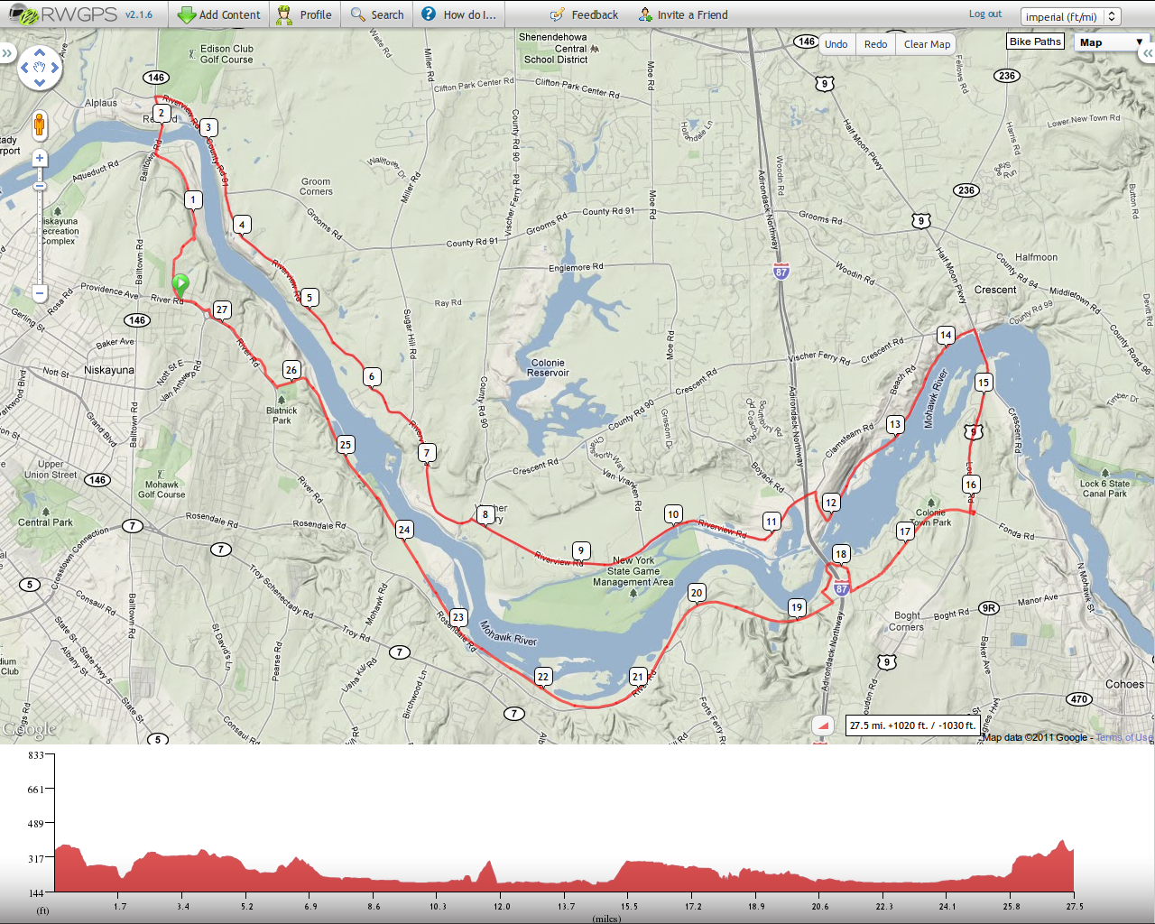 No Rocking Chair for Me: Biking - Mohawk River Loop