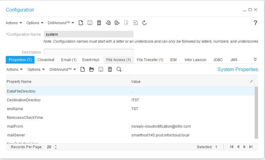Consult David W: Infor Process Designer and Figuring out Configurations