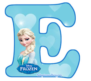 Frozen Elsa Alphabet with Hearts. Abecedario de Elsa de Frozen con ...