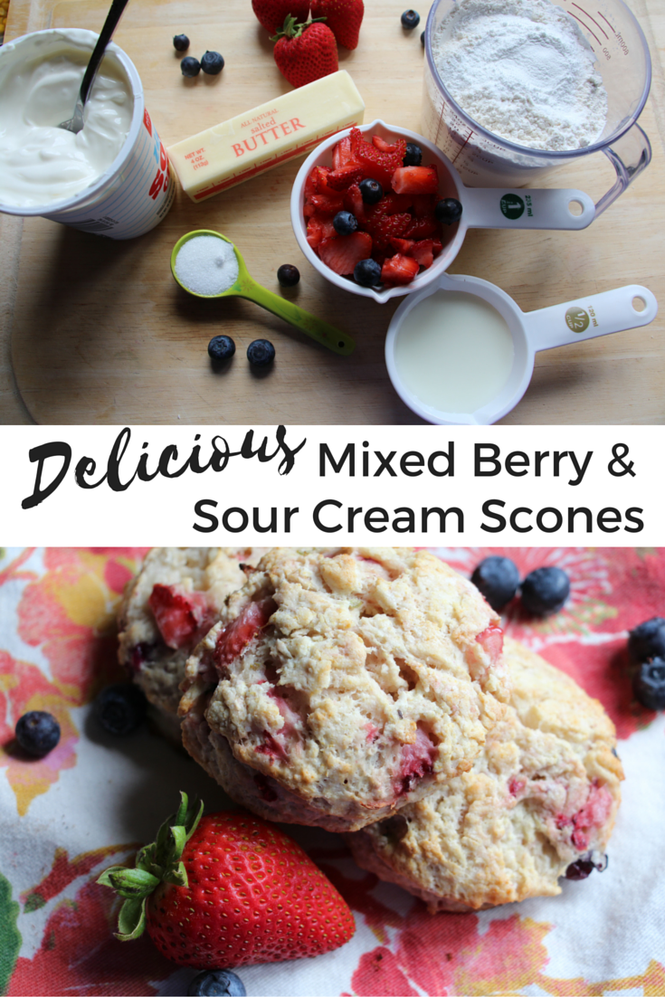 Prim and Propah: Delicious Mixed Berry and Sour Cream Scones