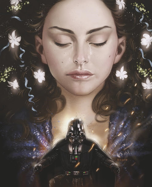 The Geeky Nerfherder: #ArtOfTheDay: 'Padmé Amidala & Darth Vader' by ...