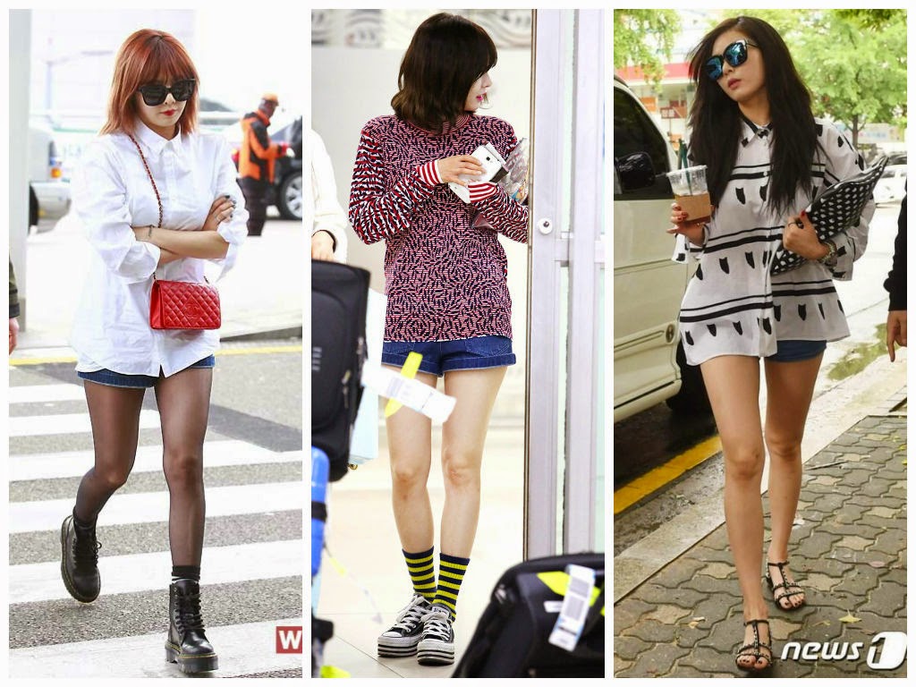 Off Stage: 4Minute's Hyuna airport fashion in 2014 | The Kpop Fashion