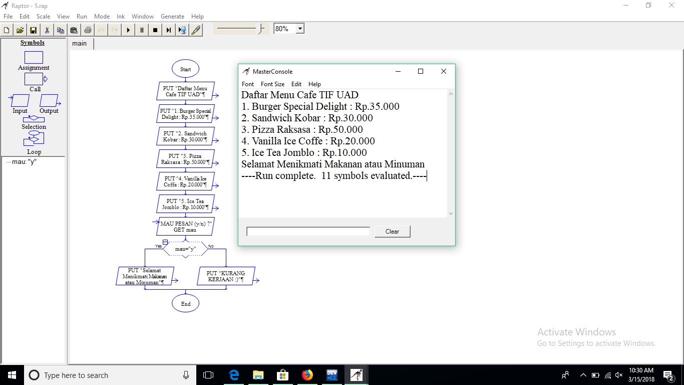 Tugas Menampilkan Menu Pada Sebuah Cafe atau Restoran (WORKSHOP1)