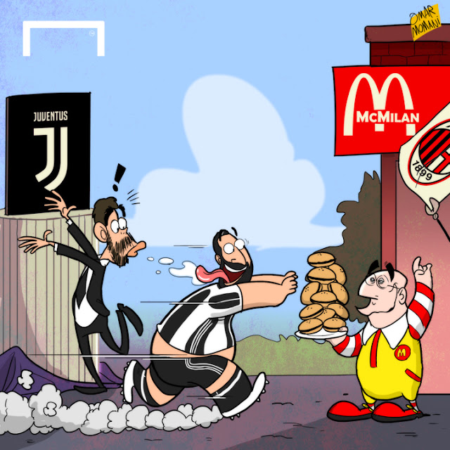Omar Momani cartoons: Juve new logo