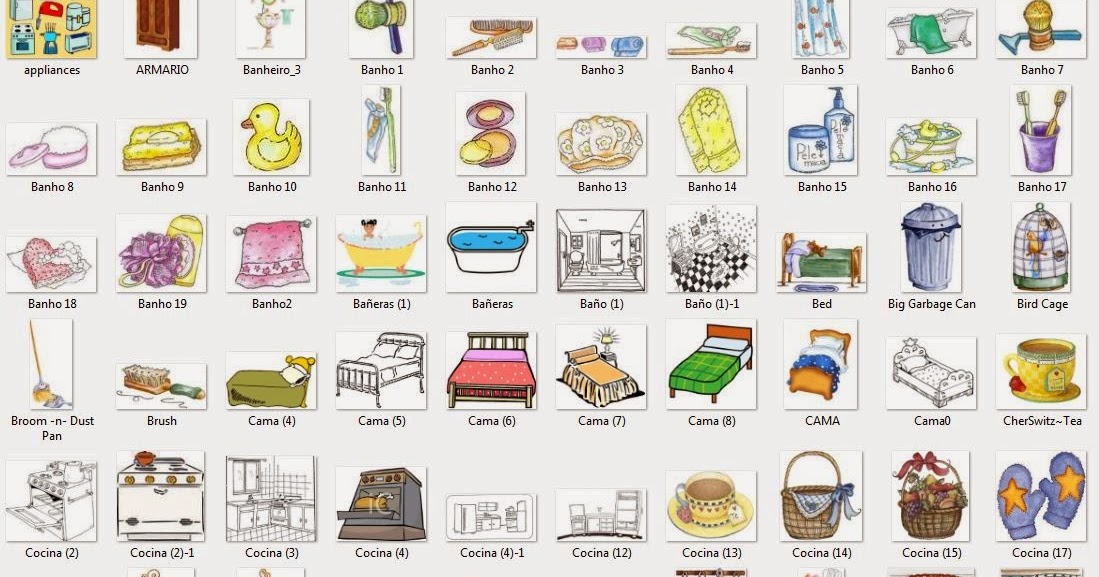 LA ALEGRÍA DE ENSEÑAR: 182 Imágenes para trabajar ELEMENTOS DE LA CASA