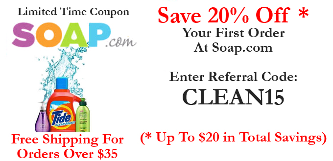 Soap.com - 20% Coupon: CLEAN15